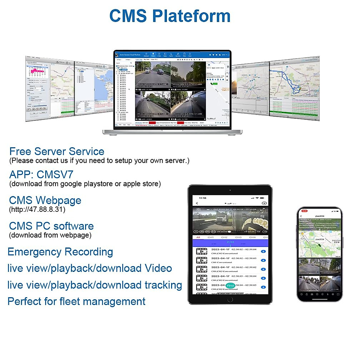 (1TB SSD Icluded) JOINLGO 8 Channel GPS WiFi 4G RJ45 1080N Mobile Vehicle Bus dvr Camera Video Recorder Kit APP/Web/PC Remote View Video and Tracking for Fleet Management