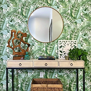 NuWallpaper NU2906 Maui Peel & Stick Wallpaper, Green