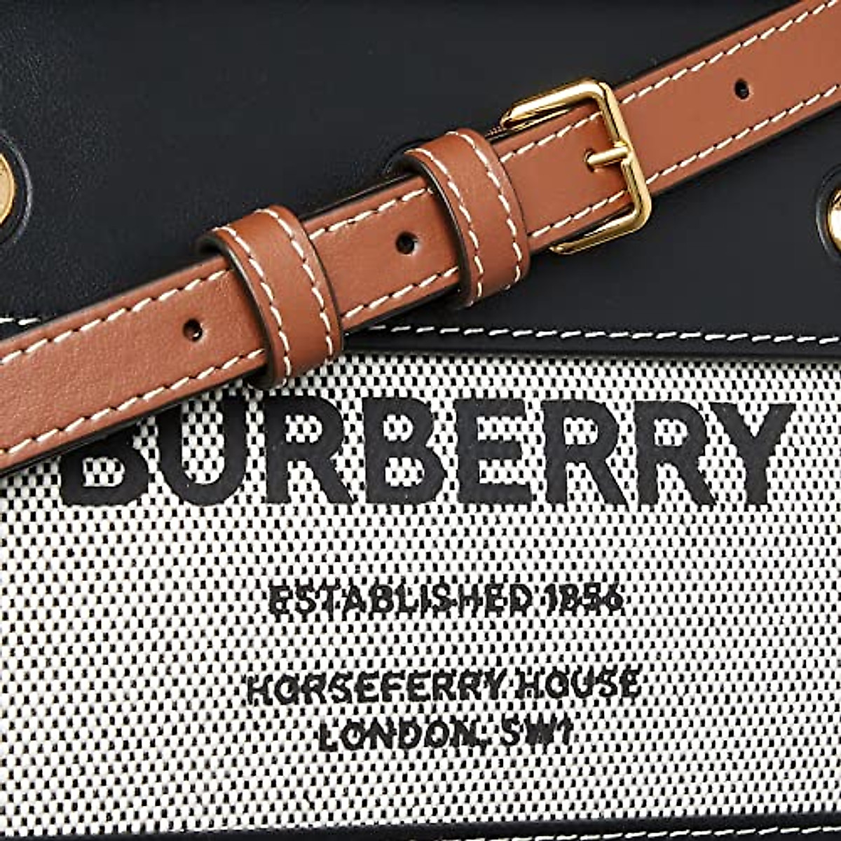 BURBERRY Shoulder Bag, Black/tan