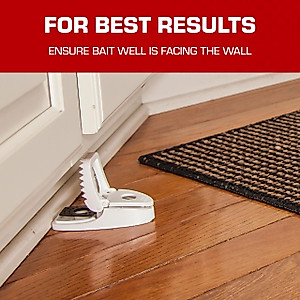 Tomcat Press 'N Set Mouse Trap for Indoor or Outdoor Use, Plastic Spring-Loaded Mouse Killer with Grab Tab, 2 Traps