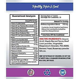 Dry Skin Care for Cats - Best Healthy Hair and Coat Supplement for Cats - Advanced Complex - Nail Health - cat Vitamin b Supplement - 3 Bottles (180 Tablets)