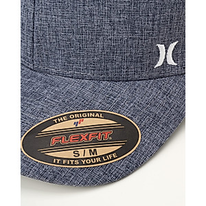 Hurley Men's Caps - Mini Icon Mesh Panel Baseball Cap - Fitted Hats for Men, Size Large-X-Large, Obsidian