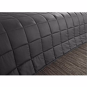 Well Being Soft Quilted Microfiber Weighted Blanket, 60"x80", 20 Lbs, Grey
