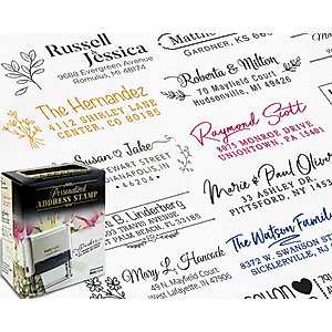 Customized Return Address Stamp - Choose from Many Styles and 15 Ink Colors - Personalized Self Inking Stamp