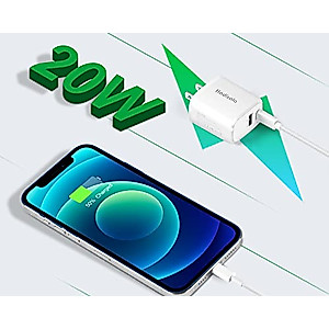 USB C Fast Charger, Hadisala 20W Dual-Port PD USB C/QC 3.0 Wall Charger, Portable Travel Power Adapter Cell Phone Charger Compatible with iPhone 14 Pro Max/Mini, iPad Pro, AirPods Pro, Galaxy and More