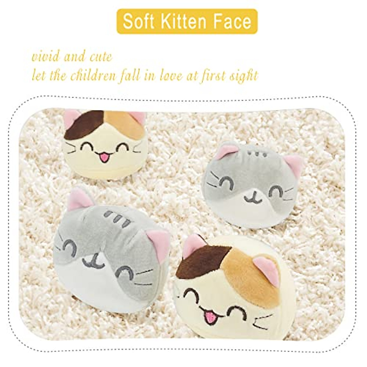 REFAHB Cute Plush Pillow Throw Pillow Removable Stuffed Animal Toys Creative Gifts for Girls (Kitten)