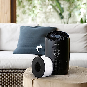 Slevoo BS-03 Air Purifier Filter Replacement - 2 Pack, Compatible with BS-03 HEPA Air Purifiers, 3-in-1 HEPA Air Filter Replacement