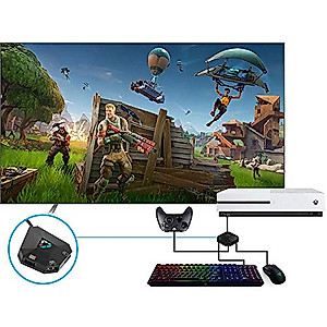 Keyboard and Mouse Converter for Nintendo Switch, Wired Keyboard and Mouse Adapter for PS4 PS3 Xbox ONE/360 Console Series Converter, Custom Mapping, 8 Keys Storage, Reset Button, FPS, TPS, RPG Games