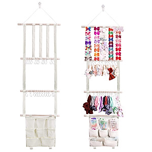 OOSAKU Headbands Holder for Girls Baby Hair Accessories Organizer Storage Wall Hanging Decor for Toddler Girls Room Wall Door Closet Hair Bows Organizer (fdzlq-1)