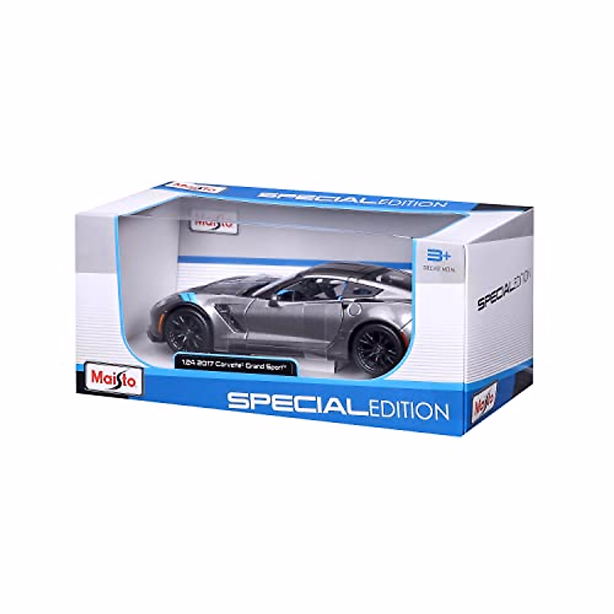 Maisto 1:24 Scale Special Edition 2017 Chevrolet Corvette Grand Sport Die Cast Vehicle (31516-00000002), Metallic Grey