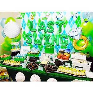 9 PCS Last Swing Green Balloons Golf Bridal Shower Decoration Golf Wedding Bride to Be Party Decoration Golf Bachelorette