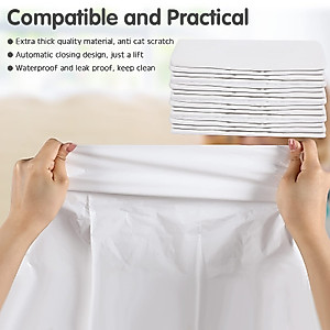 Nuanchu 100 Pcs Cat Litter Box Liner with Handle 25.2 x 22.4 Inch Thick Waste Drawer Liner Compatible with Litter-Robot 3/4 Heavy Duty 9-11 Gallon Cat Litter Bags Cat Replacement for Cat Pan Waste Bin