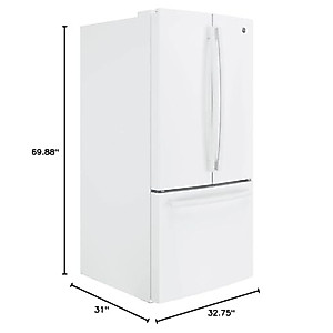 GE GWE19JGLWW French Door Refrigerator