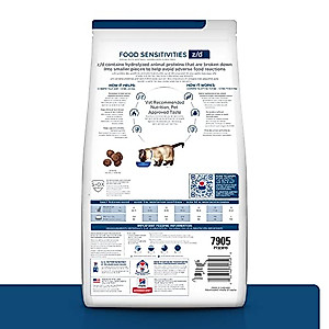 Hill's Prescription Diet z/d Skin/Food Sensitivities Dry Cat Food, Veterinary Diet, 4 lb. Bag