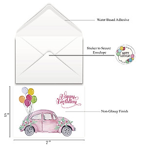 80 Unique Birthday Cards- Happy Birthday Cards Bulk With Greetings Inside – Assorted Birthday Cards With Envelopes and Stickers -Large Birthday Cards 5 x 7 inches- Birthday Cards Greeting Cards Bulk Box Set