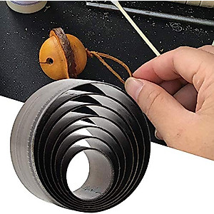 XILEWHZF Leather Cutting Dies Set,7 Pcs Leather Punching Tool,Shape Round Cutting Mold Punching Die Set for Handmade DIY Leather Craft