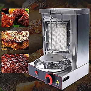 Shawarma Machine, Rotating LPG Gas Doner Kebab Machine Vertical Shawarma Machine Vertical Rotisserie for Chicken Roast,Turkey Roast,Tacos, Roast, Beefer for Restaurant Dinner Home Kitchen/2409