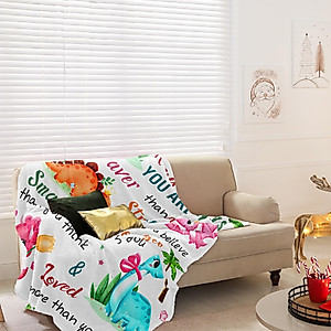 JUCIPAY Dinosaur Blanket, Dinosaur Gifts for Girls/Boys, Dinosaur Gift for Kids Teens Who Like Dinosaur, Dinosaur Birthday Gifts for Kids Boys Girls, Boys Girls Birthday Gift Throw Blanket 50"X40"