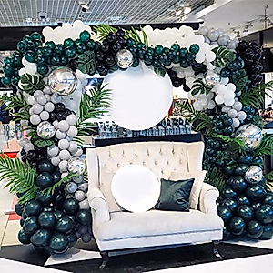 KALOR 100 pcs 10 Inch Dark Green Matte Latex Balloons Helium Balloons for Birthday Party Wedding Party Baby Shower Decoration Supplies