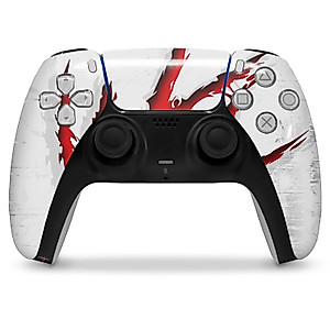 WraptorSkinz Skin Wrap compatible with Sony PS5 DualSense Controller WraptorSkinz WZ on White (CONTROLLER NOT INCLUDED)
