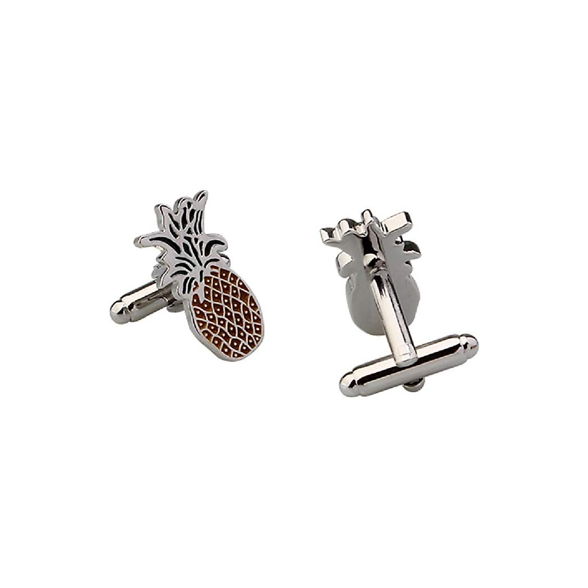 MRCUFF Pineapple Hawaii Chef Cook Pair Cufflinks in a Presentation Gift Box & Polishing Cloth