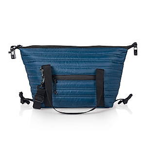 PICNIC TIME Midday Quilted Washable Insulated Lunch Bag, Soft-sided Lunch Box, Lunch Cooler Bag, (Navy Blue)