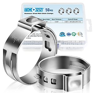 TICONN PEX Clinch Clamps Crimping Tool for 304 Stainless Steel PEX Clamp Rings, PEX Pipe Tubing Connection (Tool only)