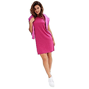 GAP Womens Pocket T-Shirt Casual Dress, Cerise, XX-Large US