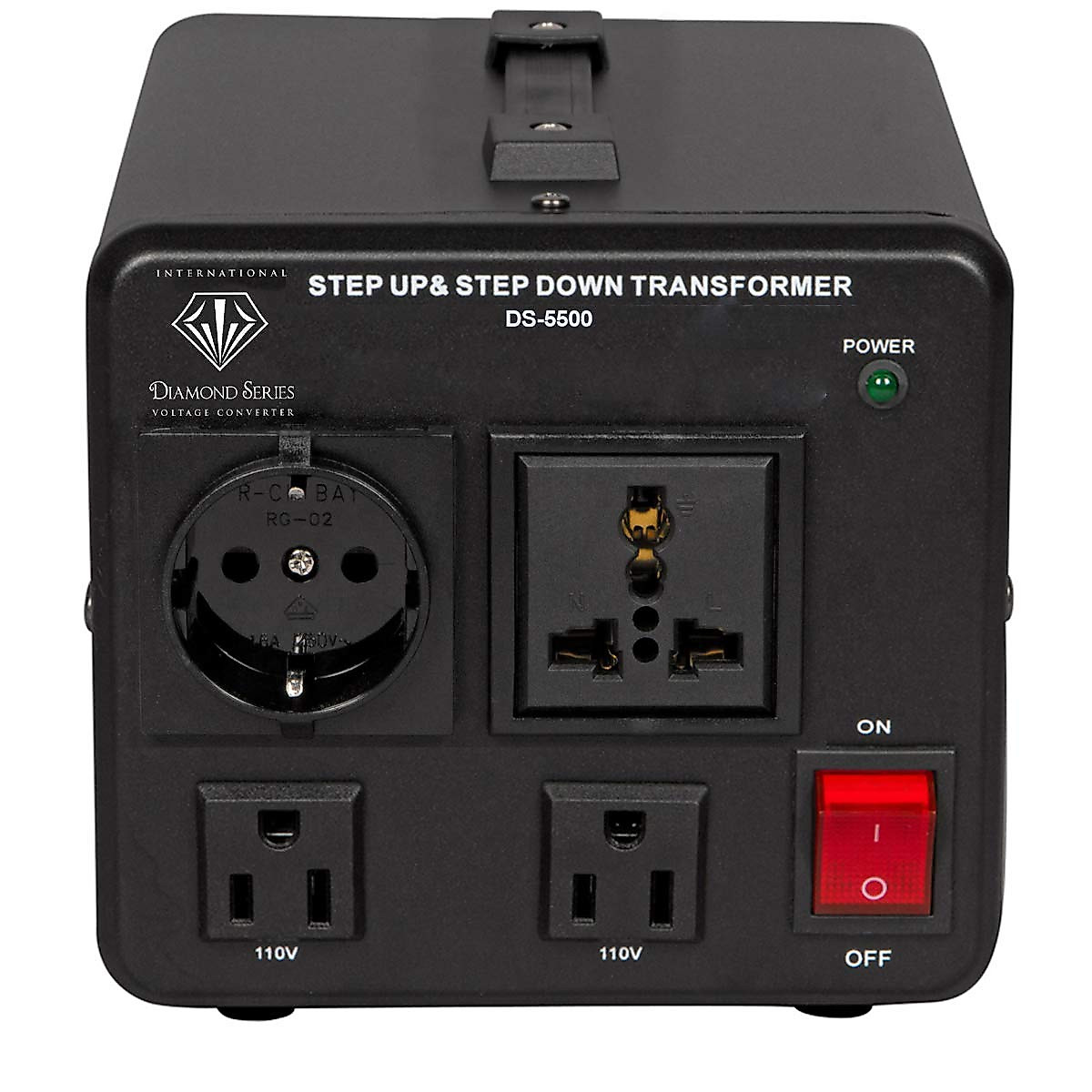 Dynastar Step Up & Step Down Voltage Converter and Transformer, 110-220 to 220-240 Volts; Heavy Duty, Extra Durable Lifetime Coil, 5-Year-Warranty, 5500 Watts