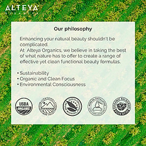 Alteya Organics Rose Water USDA Certified Organic Facial Toner, 3.4 Fl Oz/100mL Pure Bulgarian Rosa Damascena Flower Water, Award-Winning Moisturizer Miron Biophotonic Glass Spray Bottle