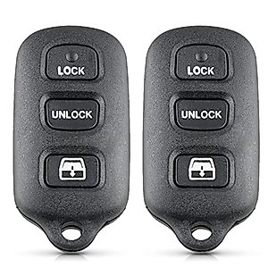 Keyless Entry Remote Control Car Key Fob Compatible with 1999 - 2009 Toyota 4Runner 2001-2007 Toyota Sequoia Key Replacement FCC ID HYQ12BBX HYQ12BAN (2 Pack)