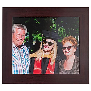 ArtToFrames 25x38 Inch Brown Picture Frame, This 2" Custom Poster Frame is Rich Mahogany Frame, for Your Art or Photos, 2WOMFRBW74039-25x38