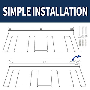 MIND&ACTION Cordless Drill Storage Rack Holds 4 Drills, Power Tool Storage Organizer Wall Mount Storage Holder for Garage, Workshop, Shed, Made of Heavy Duty Aluminum (Rack)
