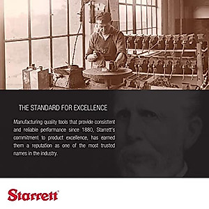 Starrett Steel Center Punch with Round Shank and Knurled Finger Grip - Hardened and Tempered, 5" (125mm) Length, 1/4" (6.5mm) Diameter Tapered Point