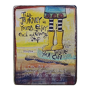 Cathedral Art (Abbey & CA Gift The Journey is Yours Plaque, Yellow, Brown, Blue