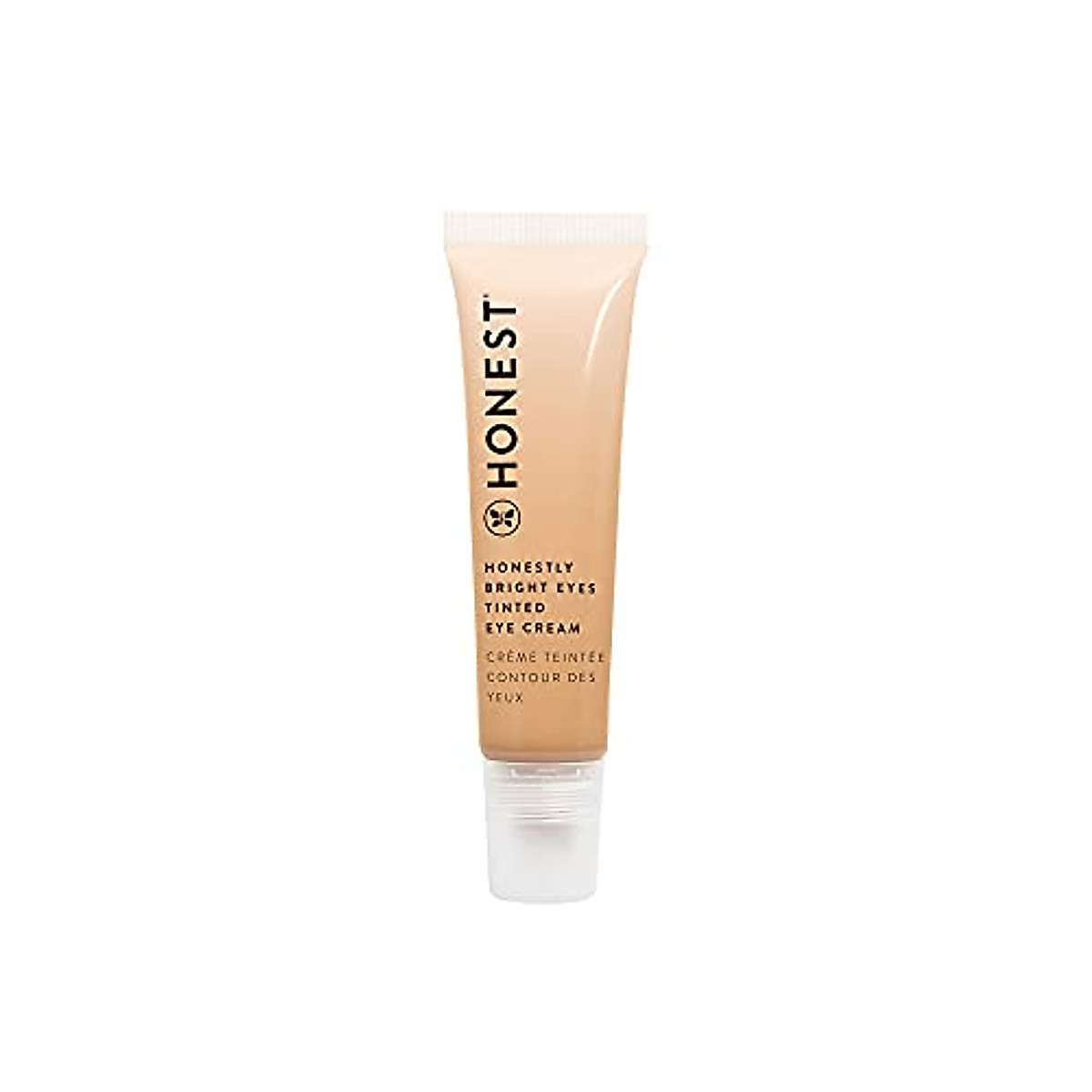 Honest Beauty Honestly Bright Eyes Tinted Eye Cream, Sandstone with Hyaluronic Acid + Squalene| EWG Certified + Dermatologist Tested & Vegan + Cruelty Free | 0.5 fl. oz.