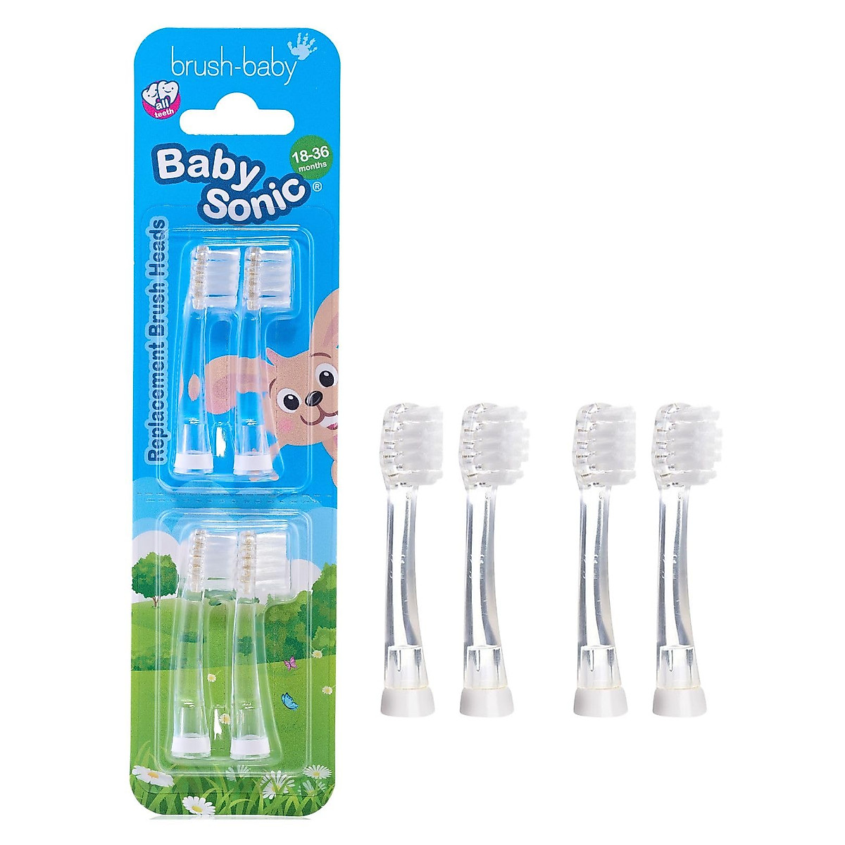 Brush-Baby BabySonic Replacement Heads (18-36 Month (Pack of 4))
