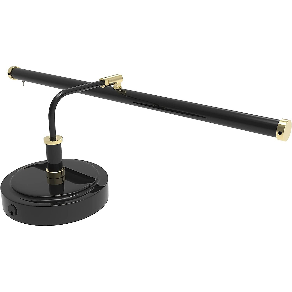 Cocoweb Adjustable LED Grand Piano Desk Lamp in Black with Brass Accents - PLED101D