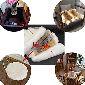 Forssils Natural Rabbit Fur Pelt(10" by 15") Rabbit Hide Sewing Quality Hide Leather -Soft Professionally Tanned (Golden,1Pcs)