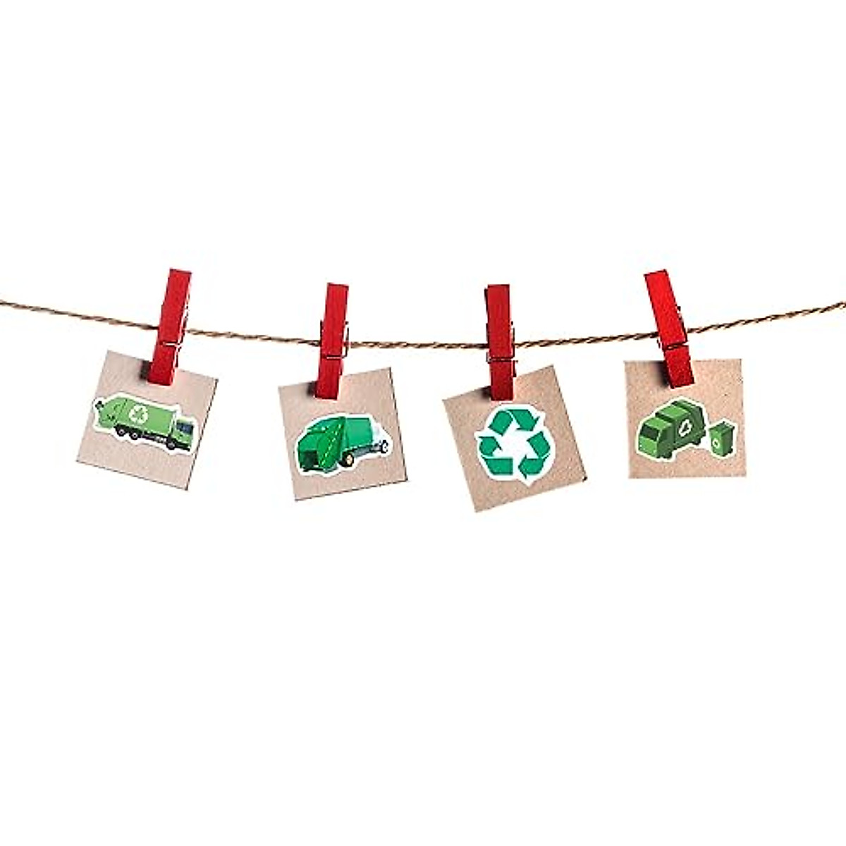 ATSMOICY 800+ PCS Garbage Truck Themed Party Decorations Labels Paper Stickers - Rubbish Truck Themed Baby Shower Birthday Waste Management Recycling Party Supplies Decorations Favors Stickers
