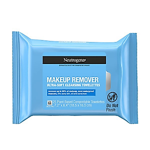 Neutrogena Makeup Remover Cleansing Towelettes, Daily Face Wipes to Remove Dirt, Oil, Makeup & Waterproof Mascara, 25 ct. (Pack of 2)