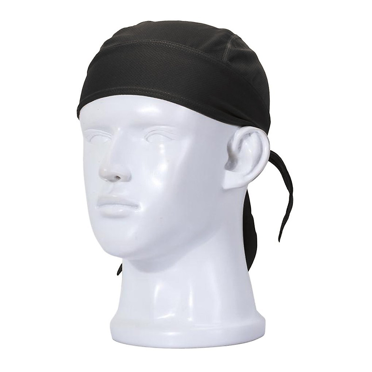 Cycling Skull Cap Sun UV Protection Cotton Bandana Dew Rap Head Wrap Running Sweatband Headband Headwear Breathable Moisture Wicking Beanie Gear Wind Dust Proof Halloween Pirate Costume (Black 17)