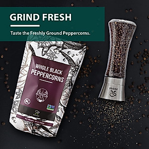 Soeos Black Peppercorns, 16oz (Pack of 1), Non-GMO, Kosher, Packed to Keep Peppers Fresh, Peppercorn for Grinder Refill, Whole Peppercorns