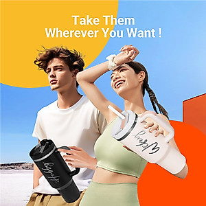 JETIKON Wifey Hubby 40 oz Tumbler Cup for Couples with Handle Lids Straws Letter Charm Accessories 2 Pack Wedding Gifts for Couples 2024 Engagement gift Bridal Shower Gift for Bride Groom Newlyweds