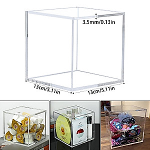 DARENYI Coffee Pod Holder with Lid, 5 x 5 inch Acrylic Storage Box for Nespresso VertuoLine Capsule K Cup Kcup Holder Coffee Pod Tea Bag Candy Storage Organizer Container