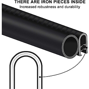 Car Door Rubber Seal Strip with Side Bulb, 40 Feet PVC Bulb Trim with EPDM Automotive Rubber Weather Stripping for Cars, Boats, Trucks, RVs, and Home Applications