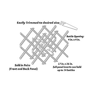 American Pro Décor 14-Bottle Trimmable Wine Rack Lattice Panel Inserts in Unfinished Solid North American Hard Maple