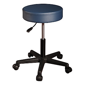 Master Massage Pneumatic Swivel/Rolling Massage Stool Royal Blue (D00161W)