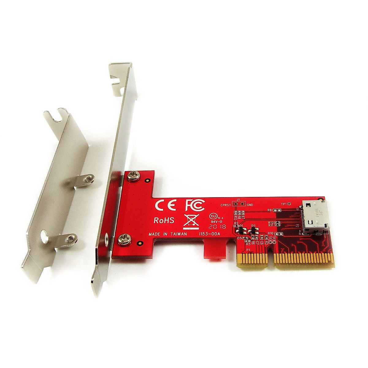 Ableconn PEX-OL153 PCIe OCuLink SFF-8612 Adapter Card - PCI Express 4.0 4-Lane Card - Oculink to PCIe