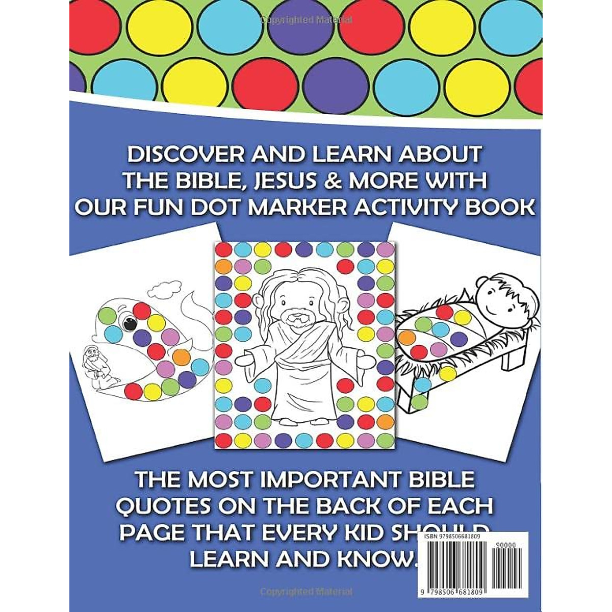 Dot Marker Activity Book For Kids - Bible Stories: Help your little children learn motor skills, hand-eye ccordination, Christian biblical knowledge, spirituality while having fun